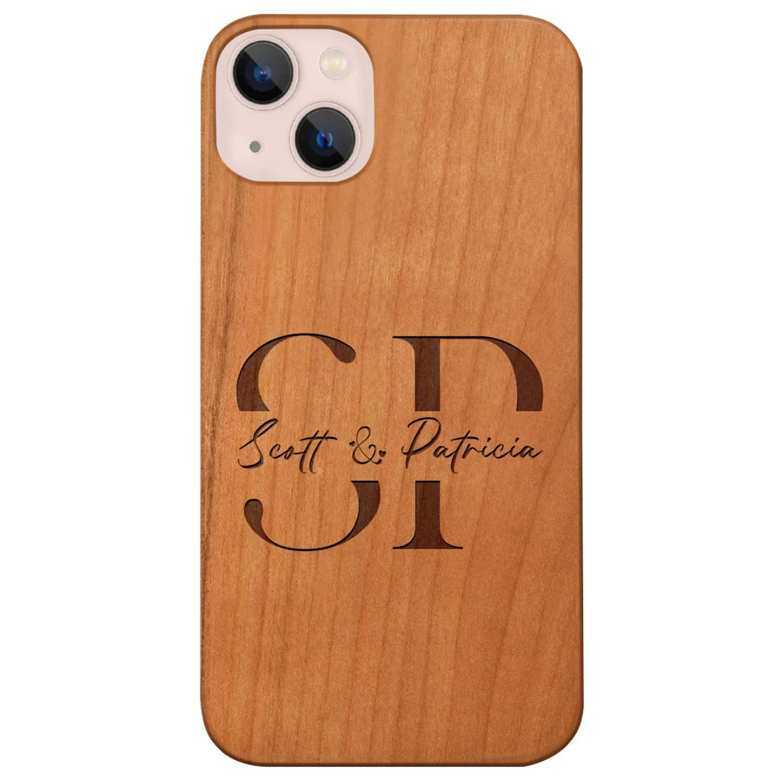 Initial Monogram Custom Wood Phone Case - Customized Valentine´s Day G