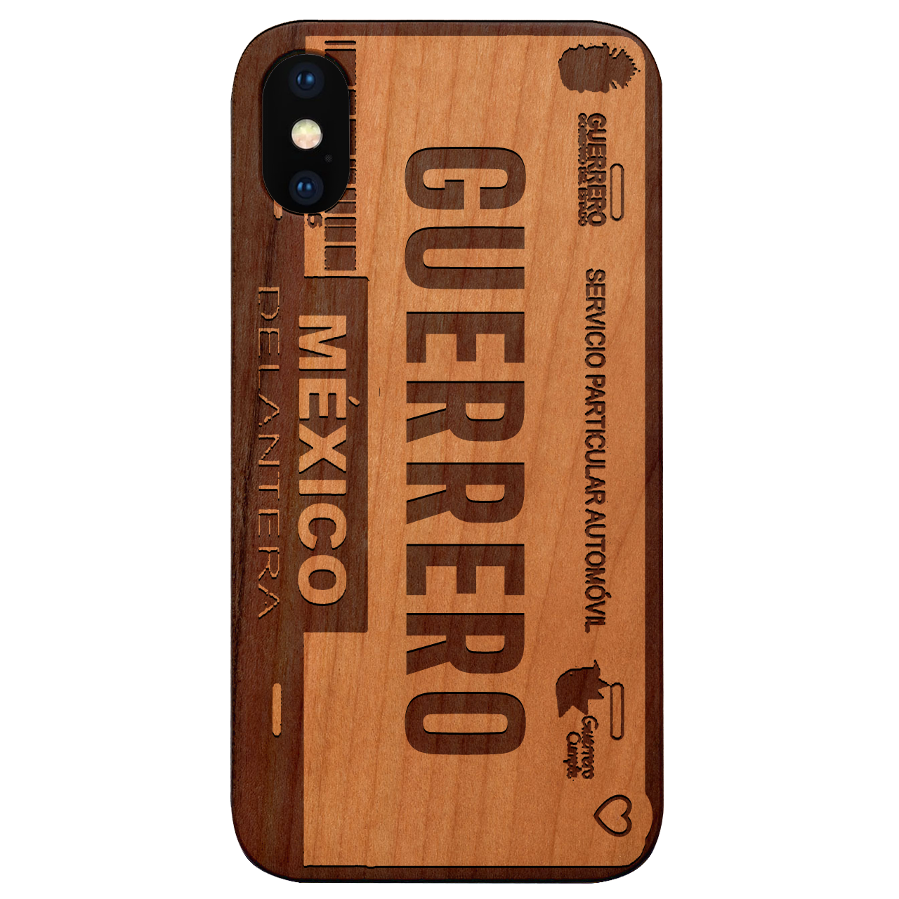 GUERRERO Plate Engraved Wood Phone Case